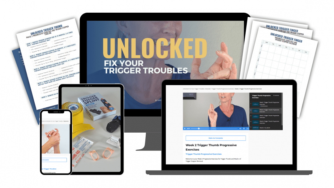 Unlocked Trigger Finger and Trigger Thumb - Virtual Hand Care